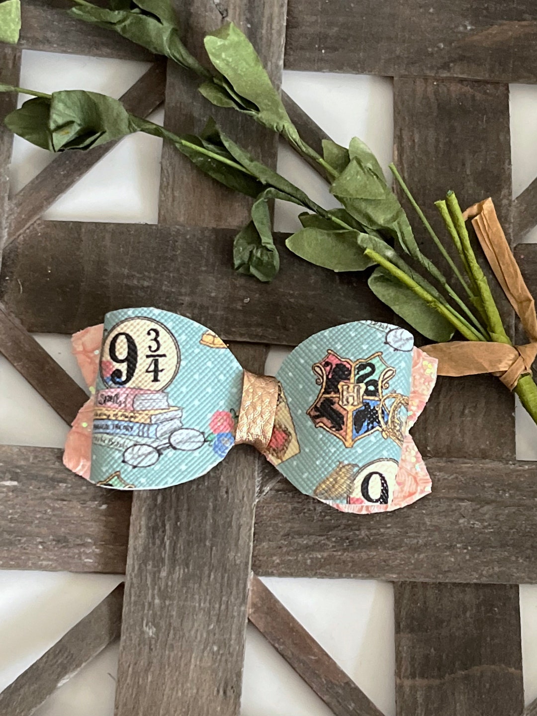 Inspired Harry Potter Hair Bow, Harry Potter Gift, Hogwarts Hair Bow ...
