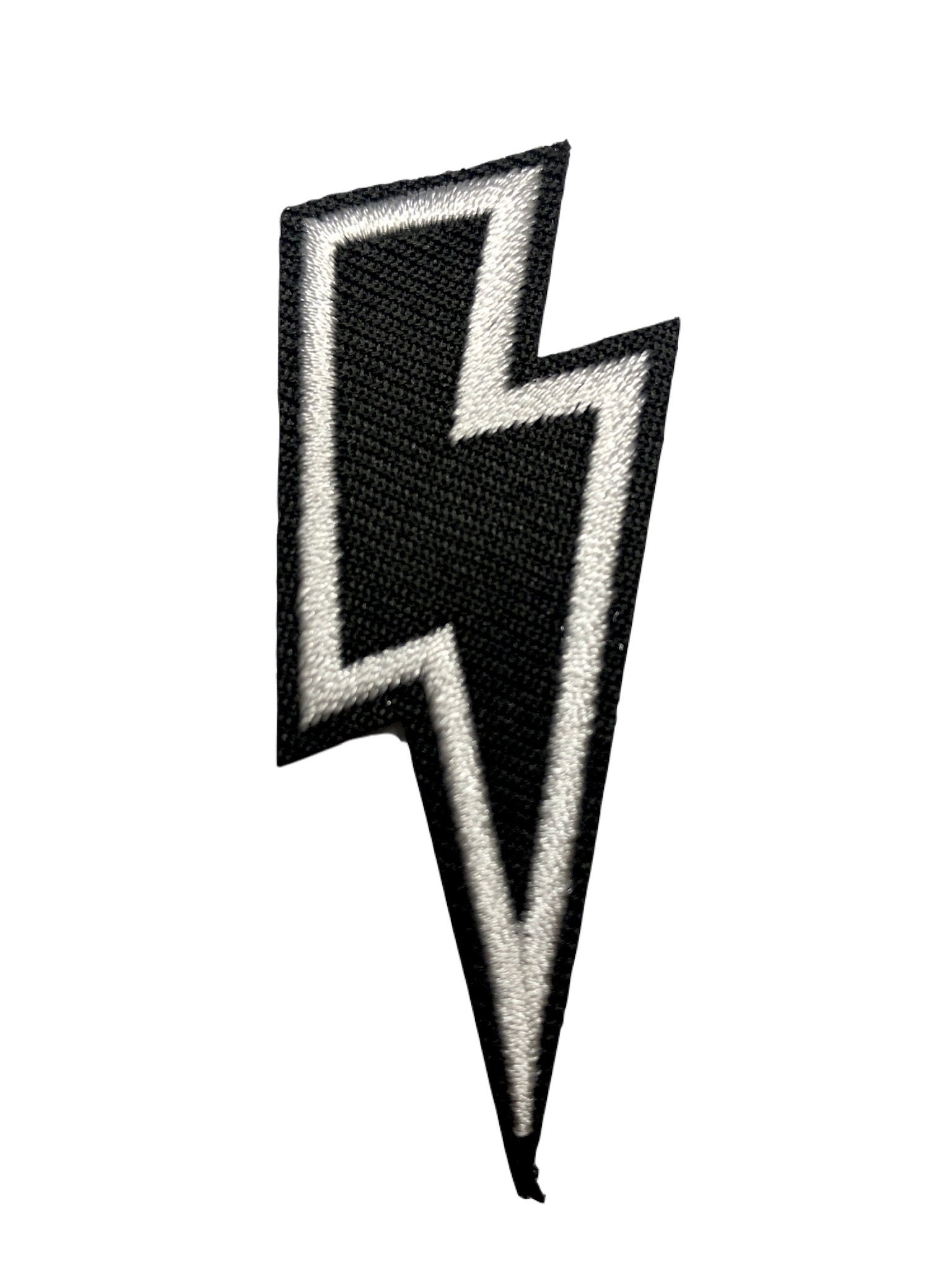Black and White Lightning Bolt Iron on Sewing Patches, Cool Patches ...