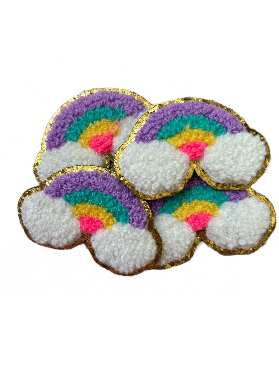 Purple Rainbow Chenille Iron on Patches, Rainbow Patches, Chenille ...