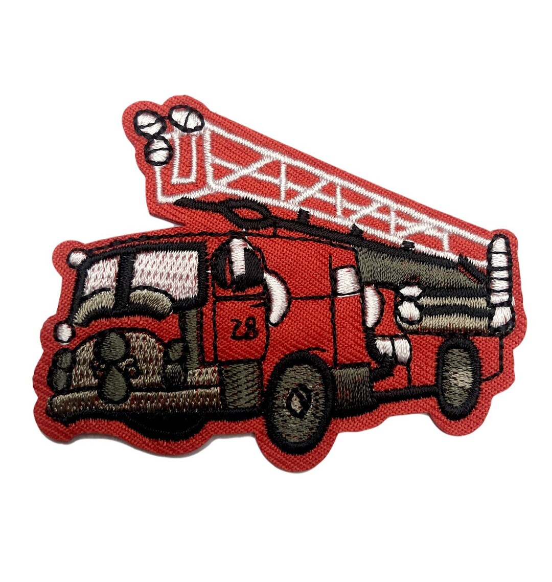 Fire Truck Emergency Vehicles Iron on Sew on Patches - Etsy