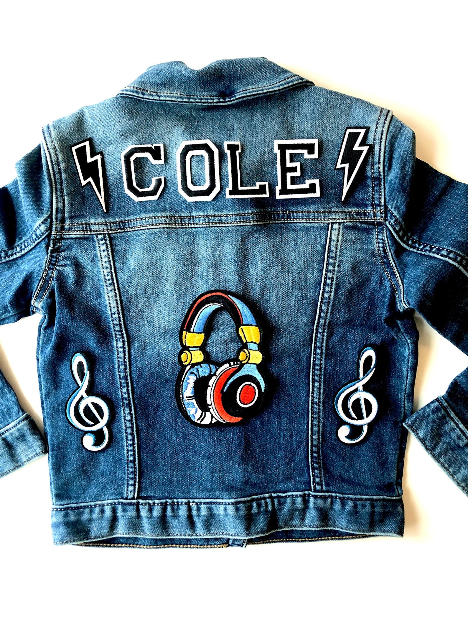 Large Headphone Music Iron on Sewing Patch, Band Patches, Rock Patch ...