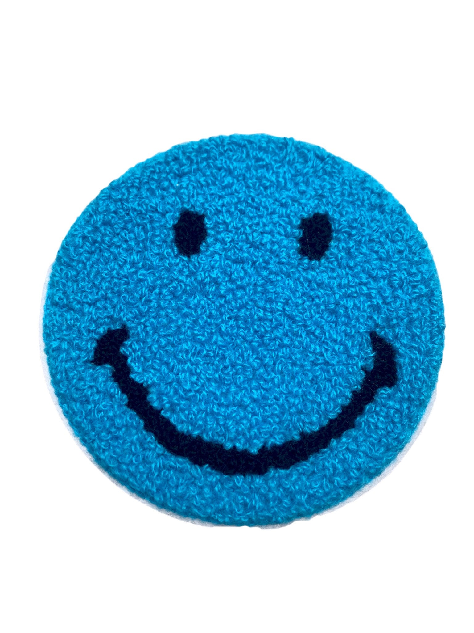 Chenille Happy Face Emoji Sew on Decorative Patch, Cool Patches, Emoji ...