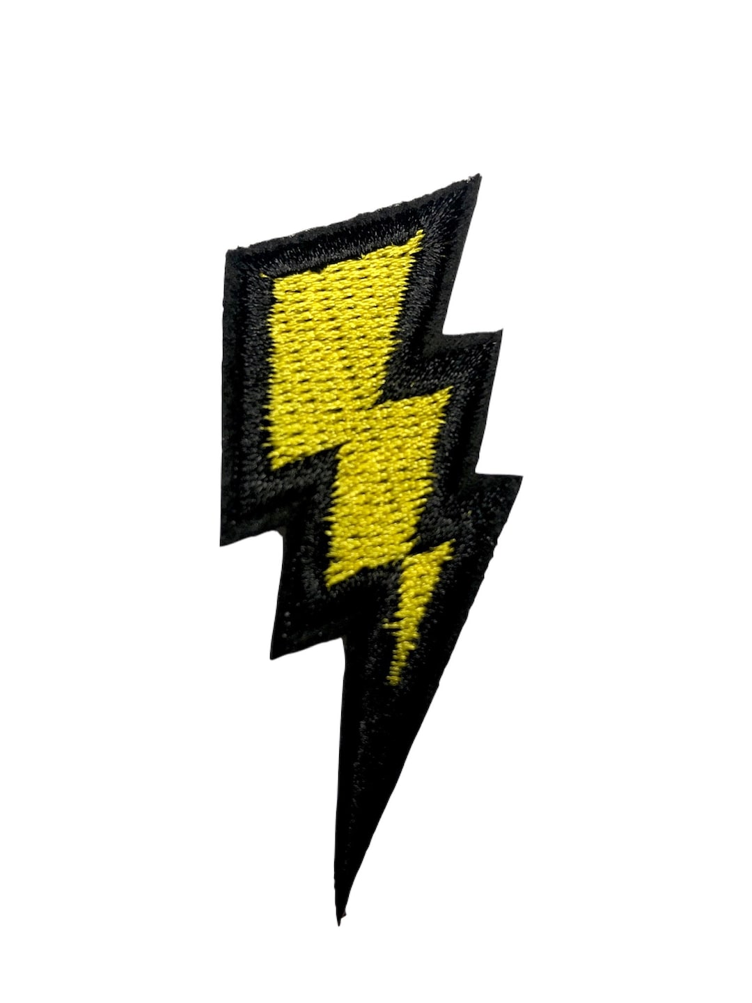 Yellow and Black Lightning Bolt Iron on Sewing Patches, Cool Patches ...