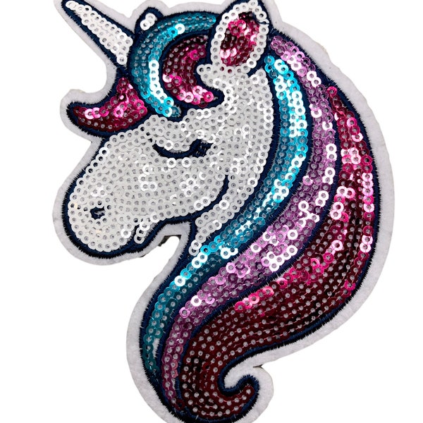 Skull Sequin Iron on Patch - Etsy