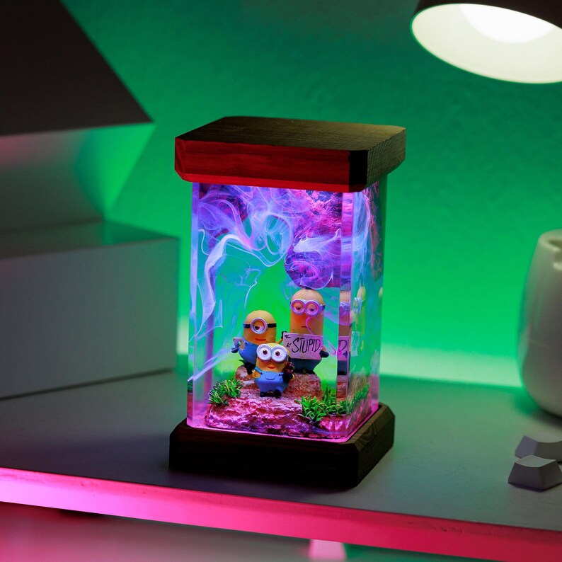 Minions Resin Lamp, Despicable Me Movie Character Art Night Light, Kids ...