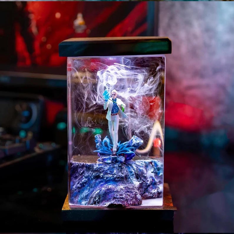 Nana.mi Kento Jujut.su Ka.isen Epoxy Resin Wood Lamp Night Light Unique ...