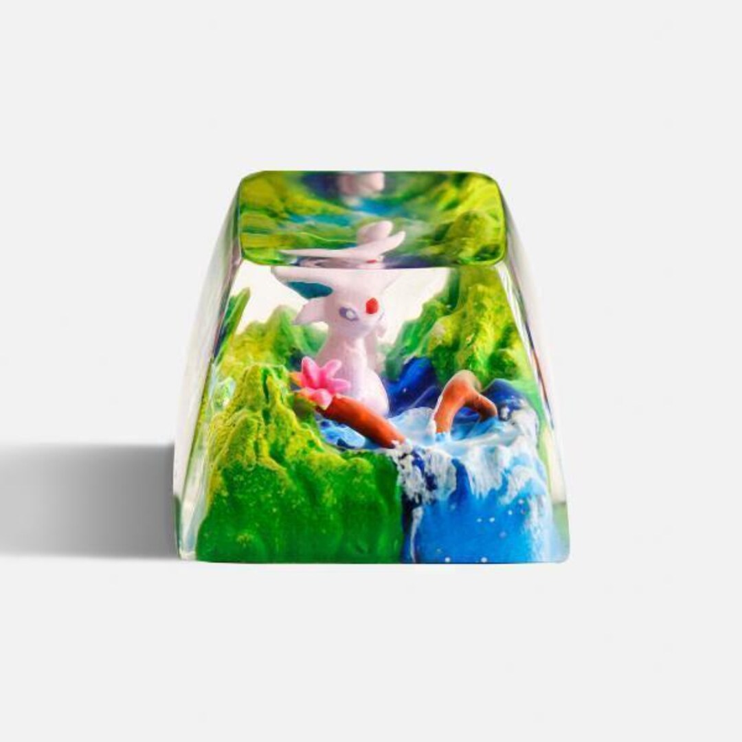 Espeon Pokemon Artisan Keycap, Custom Resin Keycap for Mechanical ...