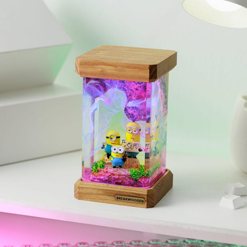 Minions Resin Lamp, Despicable Me Movie Character Art Night Light, Kids ...