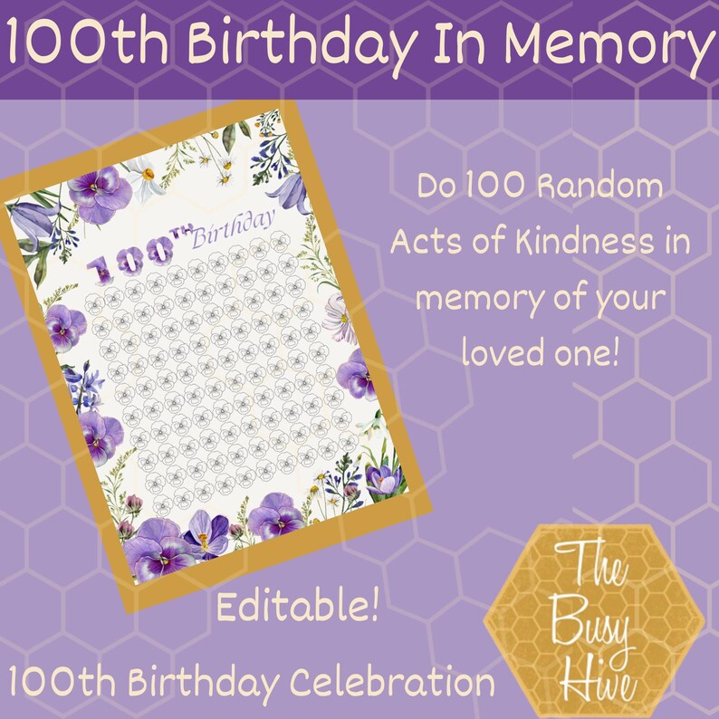 100th Birthday & Acts of Kindness | in Memory | Family History ...