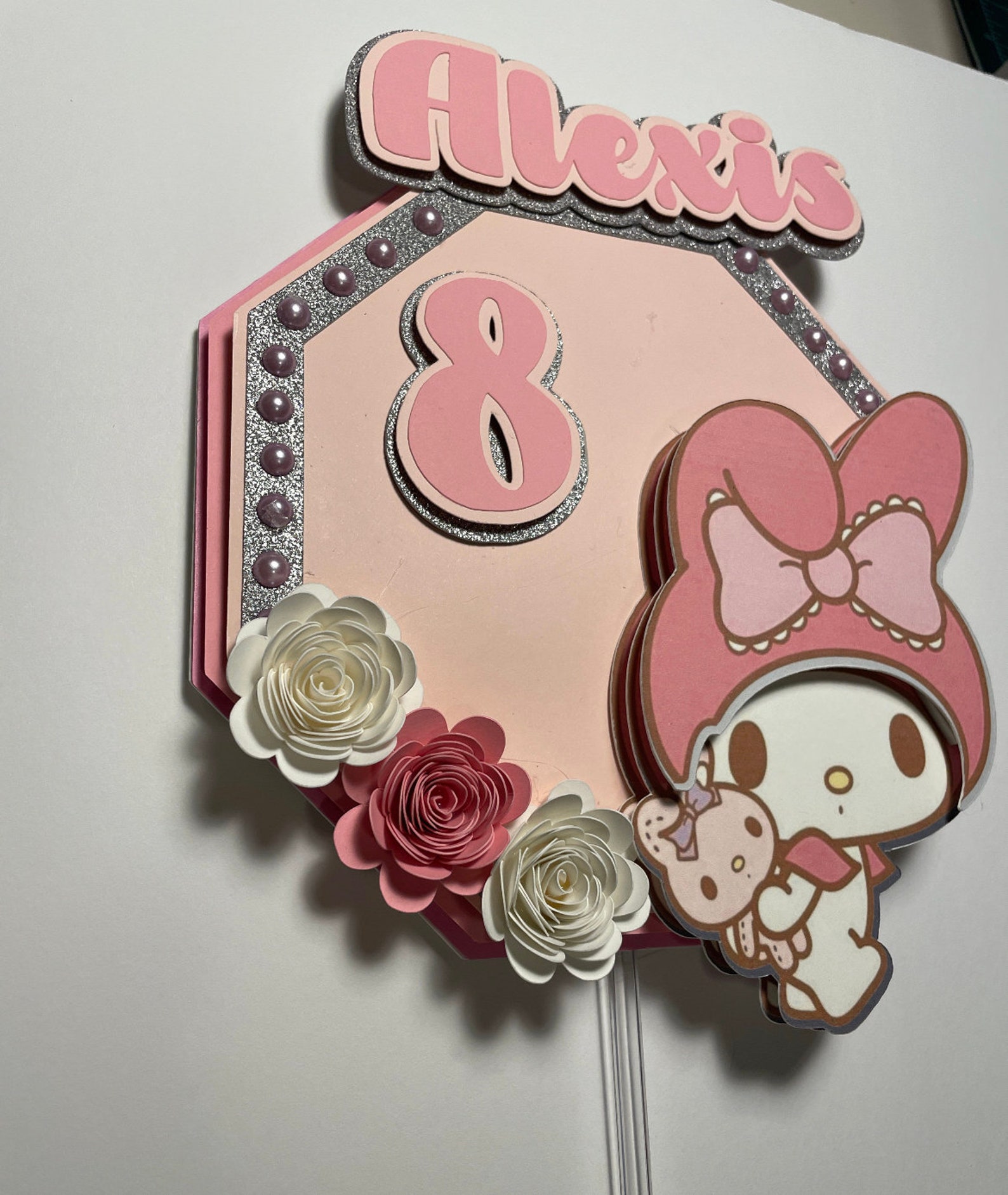 My Melody 3D Cake Topper My Melody Decoration Centerpiece - Etsy