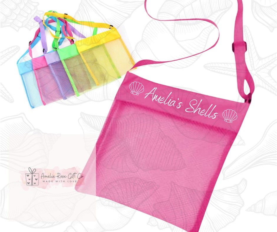 Shell Collecting Beach Bags - Personalised - Etsy