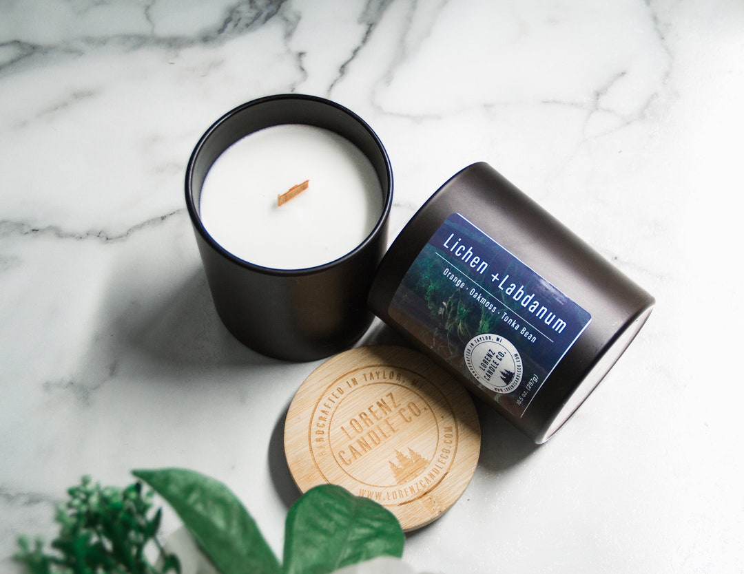 Lichen + Labdanum 11 Oz Candle (oakmoss, Orange, Tonka Bean) Modern ...