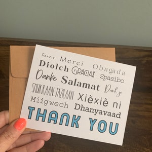 Multi-language Thank You Card - Etsy
