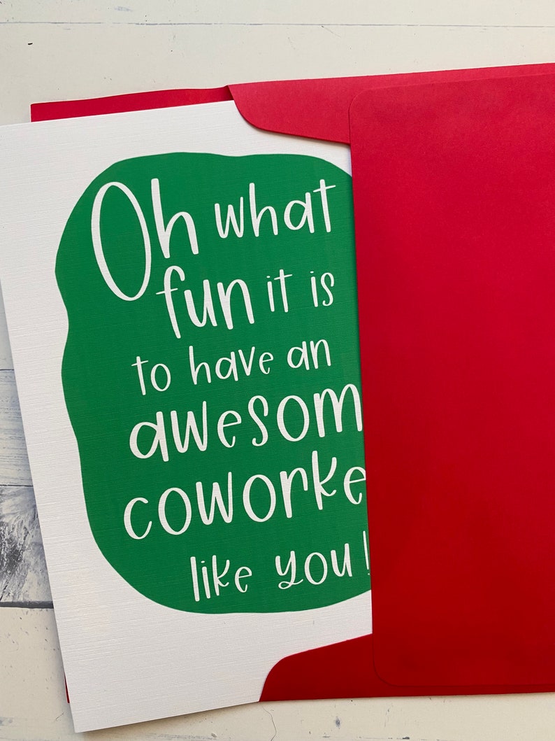 Work Christmas Cards Fun Coworker Christmas Work Friend - Etsy