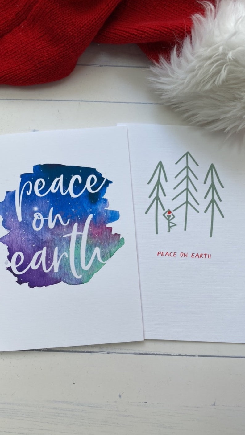 Christmas Yoga Cards, Holiday Yogi, Yoga Teacher Gift - Etsy