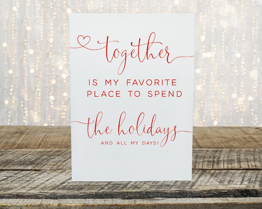 Romantic Christmas Card for the One I Love, Partner Xmas Card, Romantic ...