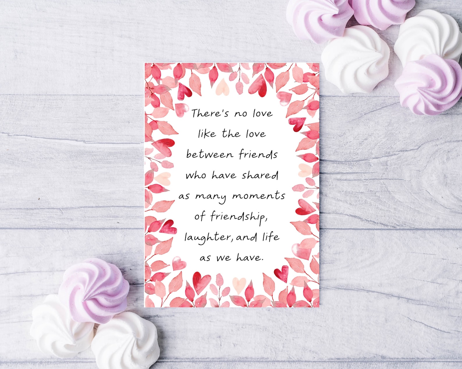 Best Friend Valentines Day Card for Friend, Lifelong Friends, Friend ...