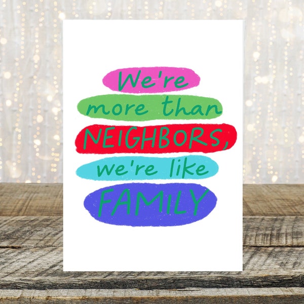 Best Neighbor Card - Etsy