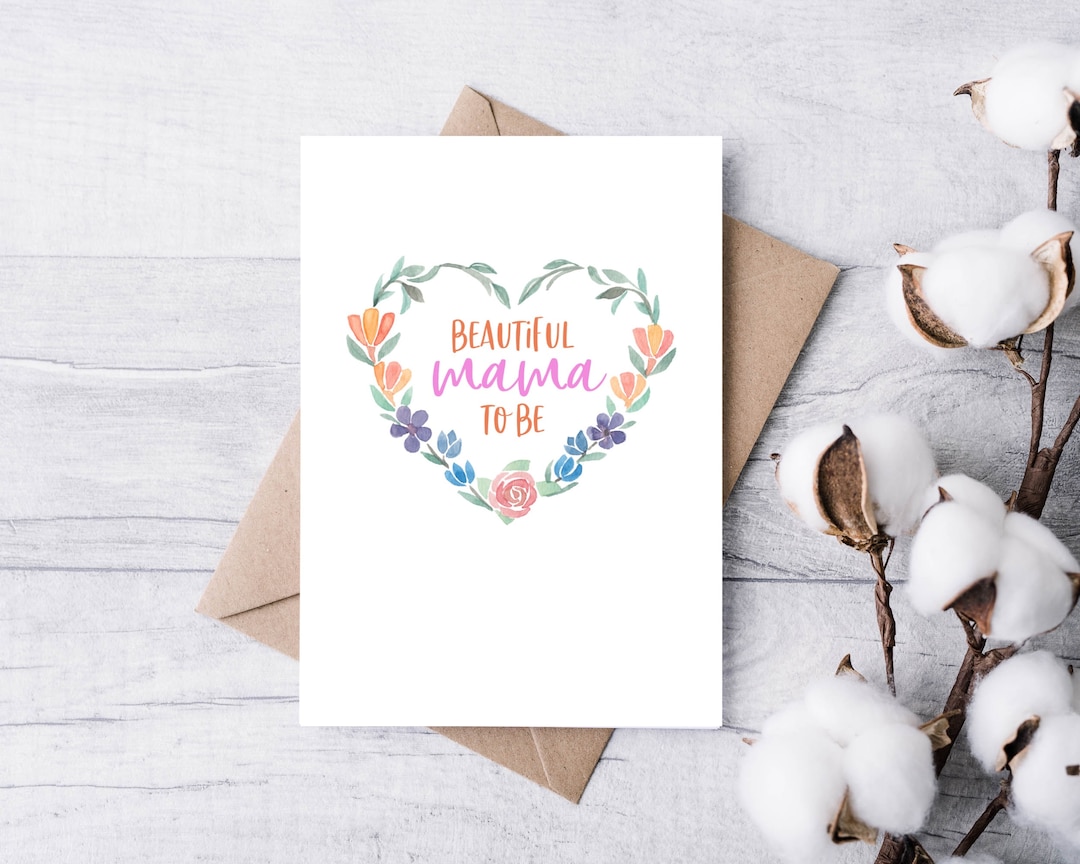 Pregnancy Congratulations Card, Mom to Be , Baby Shower Card, Mama to ...