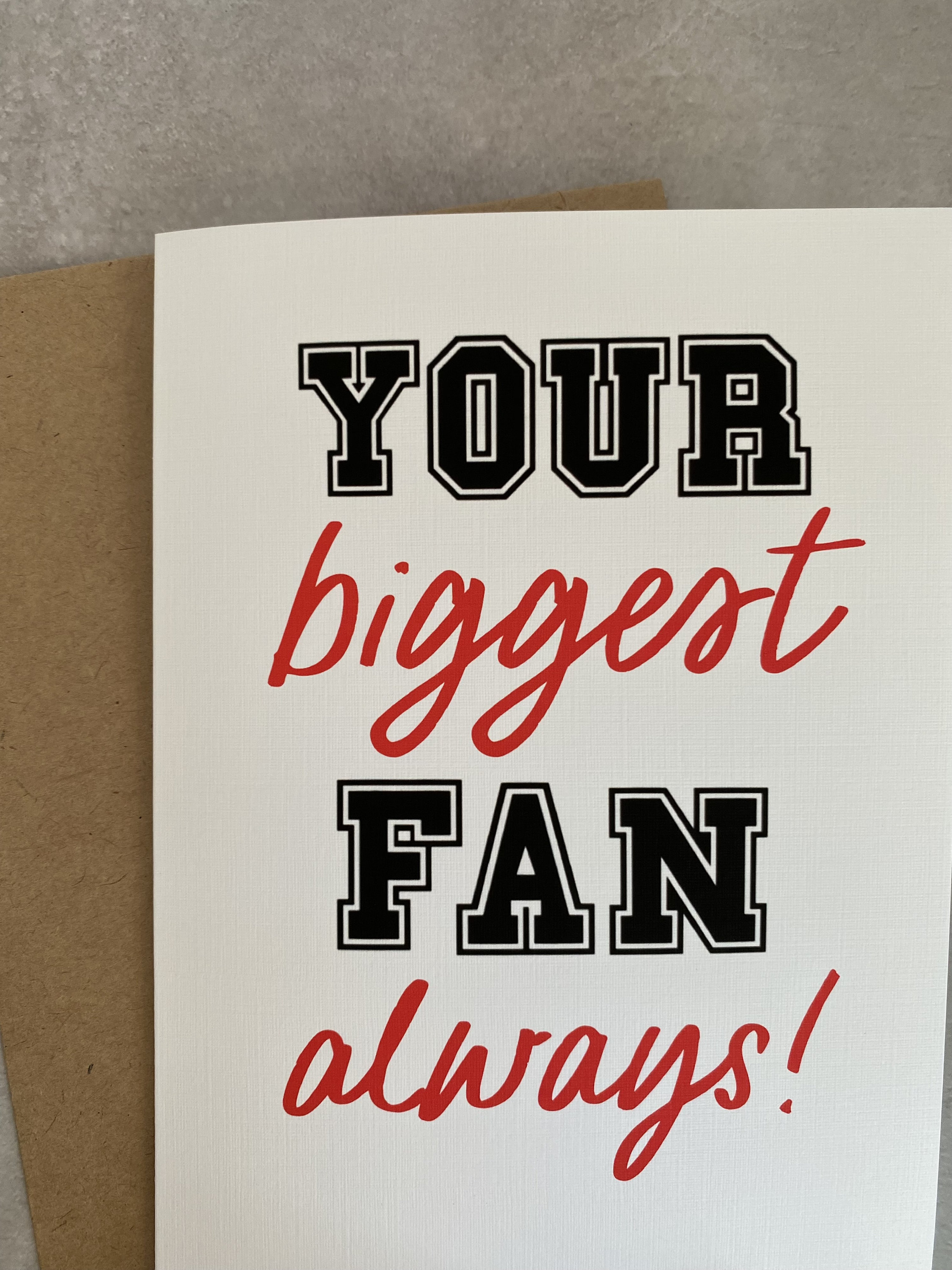 Biggest Fan Cards for College Student High School - Etsy