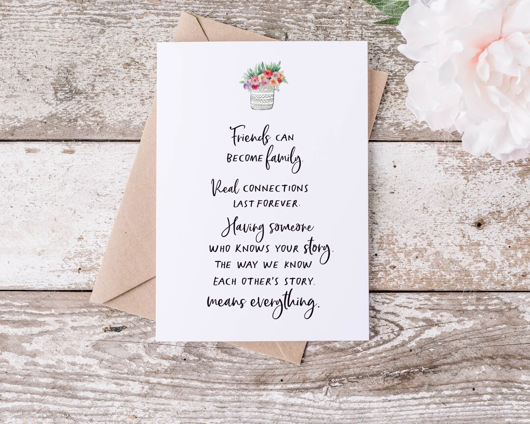 Card for Best Friend, Gift for Friend Like a Sister, Friendship Cards ...