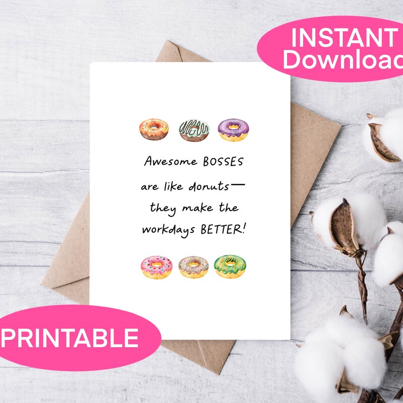 Boss Day Card Donuts - Etsy