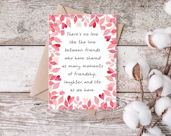 Friendship Card. It Takes a Long Time to Grow an Old Friend Card. BFF ...