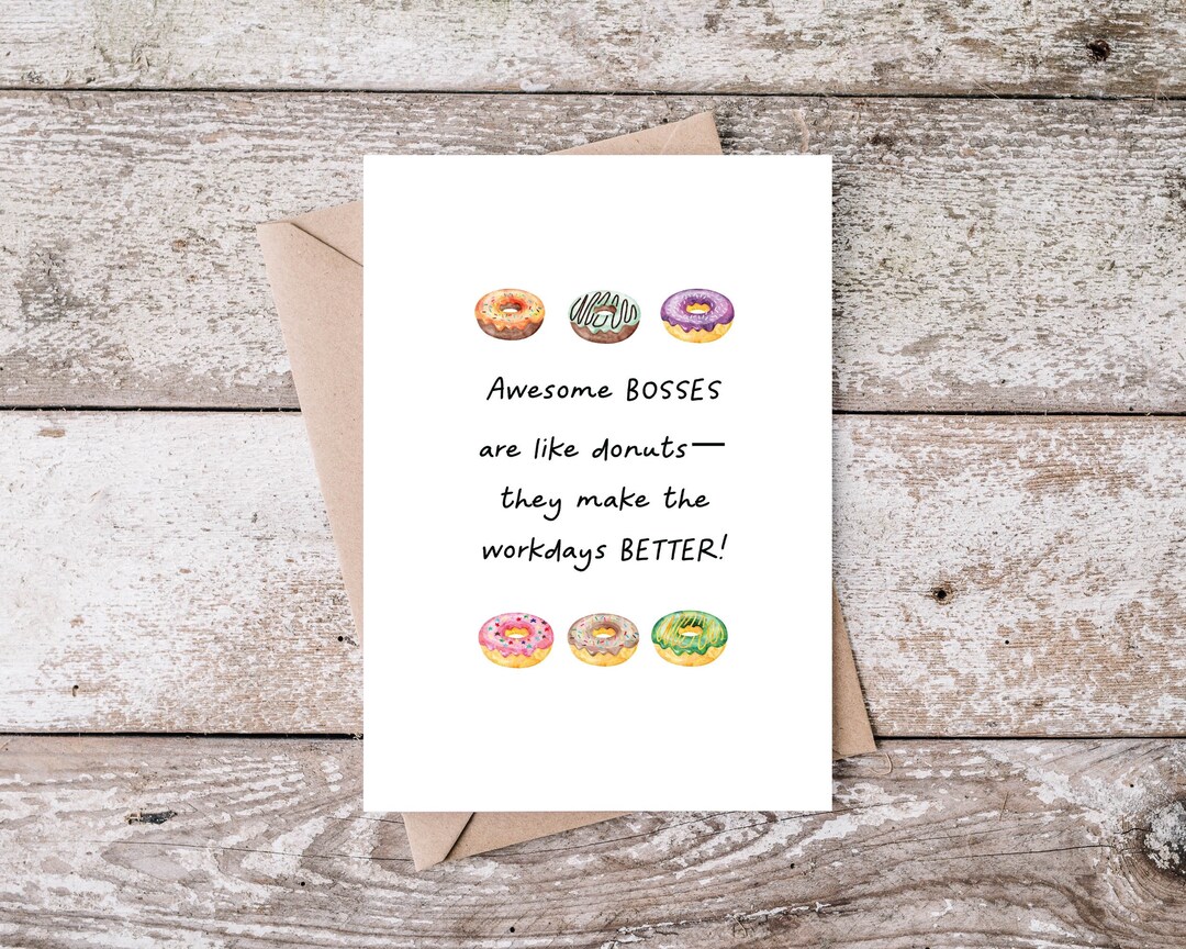 Boss's Day Card, Great Boss Gift, Boss Thank You Card, Card for Boss ...