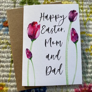 Easter Card for Parents, Happy Easter Mom and Dad, Love You - Etsy