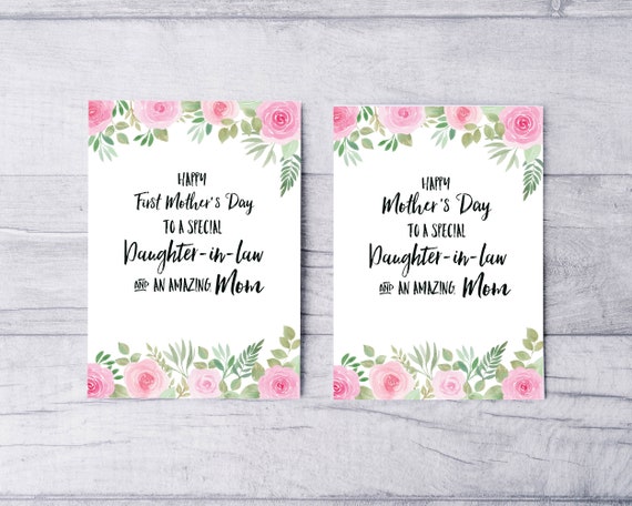 Daughter In Law First Mothers Day Card From Mother In Etsy