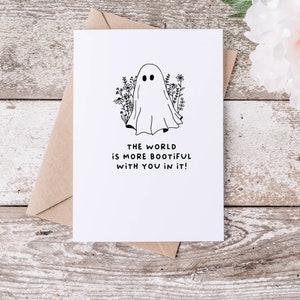 Cute Halloween Card for Girls, Ghost Halloween Card for Daughter, Happy ...