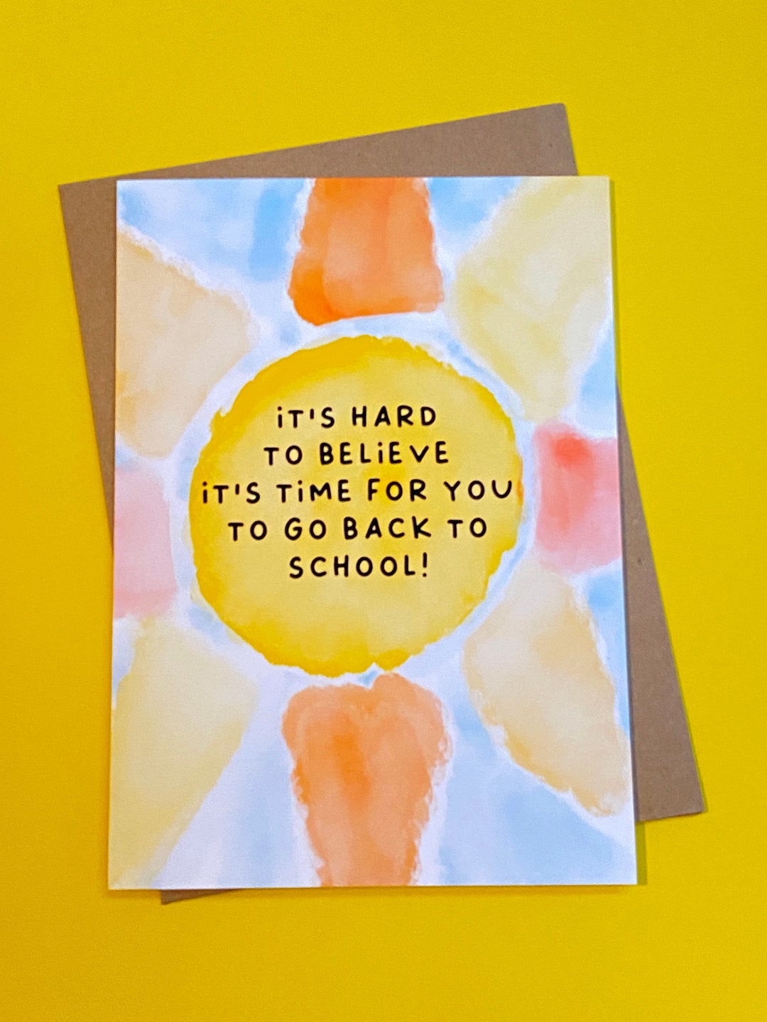 College Student Back to School Card, Linen Cardstock - Etsy