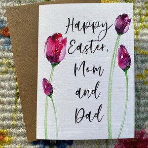 Easter Card for Parents, Happy Easter Mom and Dad, Love You - Etsy