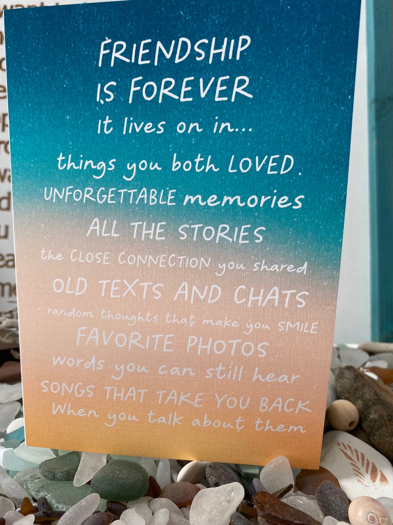 Loss of Friend Sympathy Card: Grief Gift - Etsy