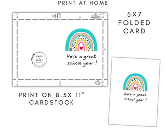 PRINTABLE Back to School Gift Tag Teacher Card First Day - Etsy