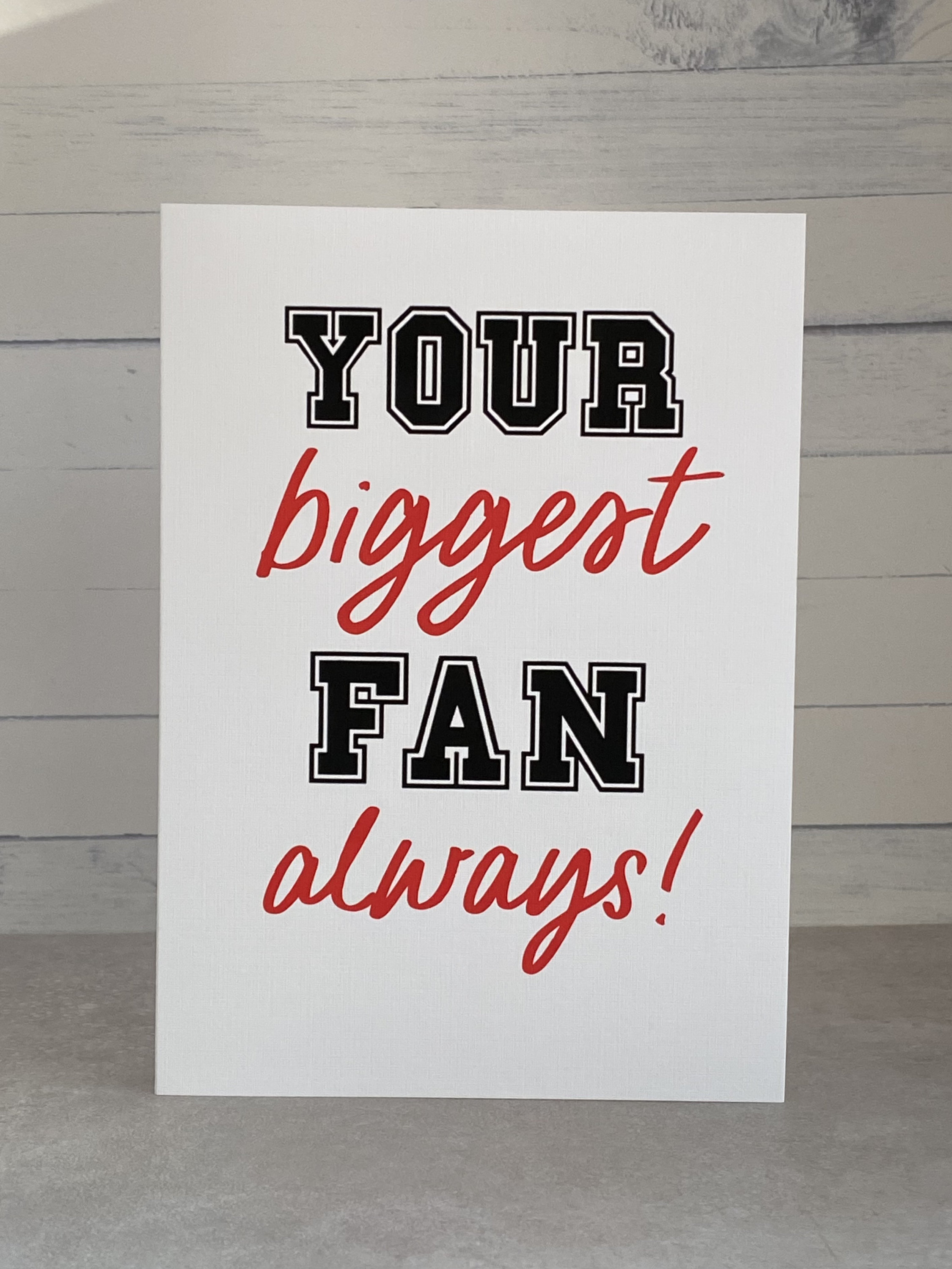 Biggest Fan Cards for College Student High School - Etsy