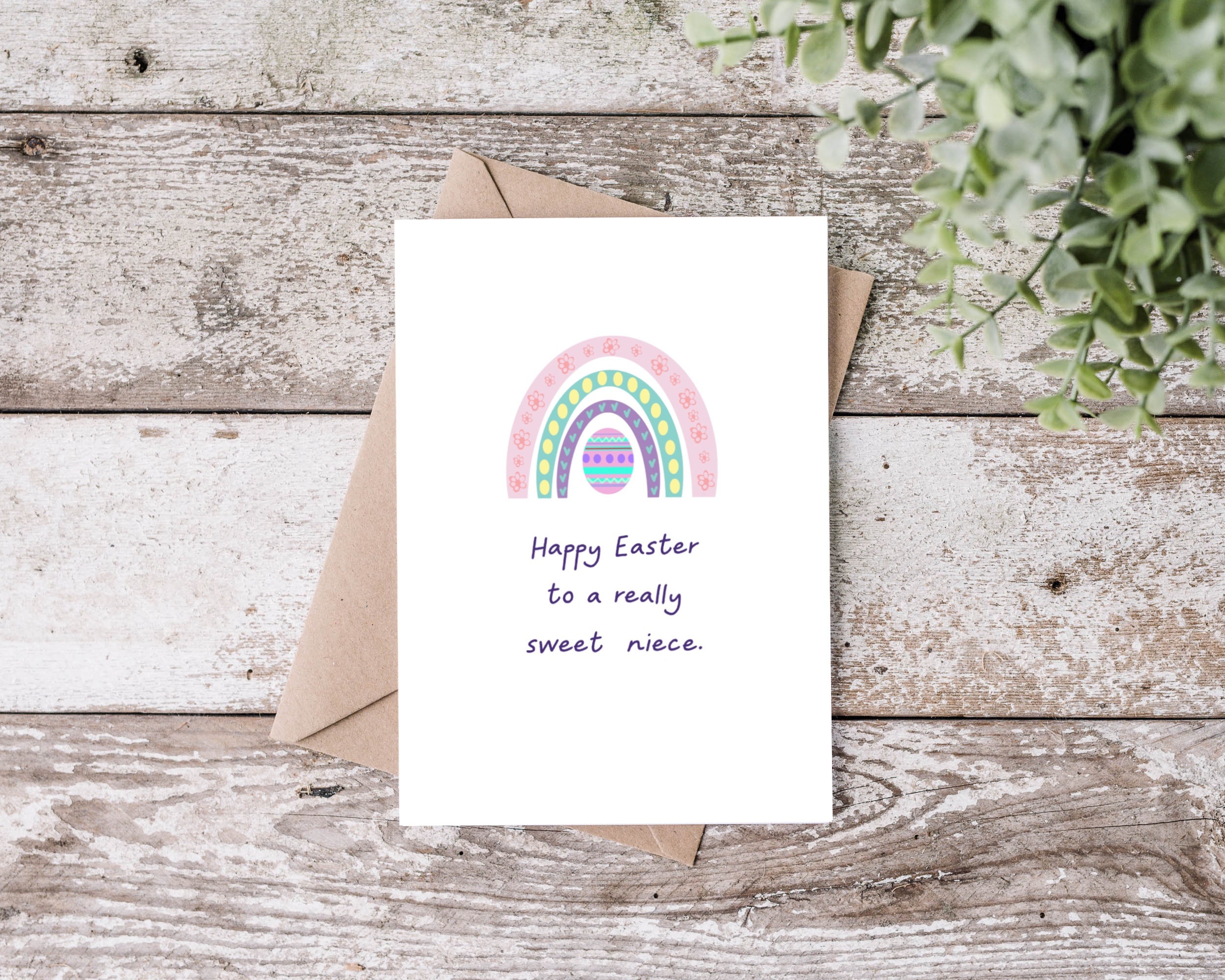 Easter Card for Niece Happy Easter Card Niece Gift From - Etsy