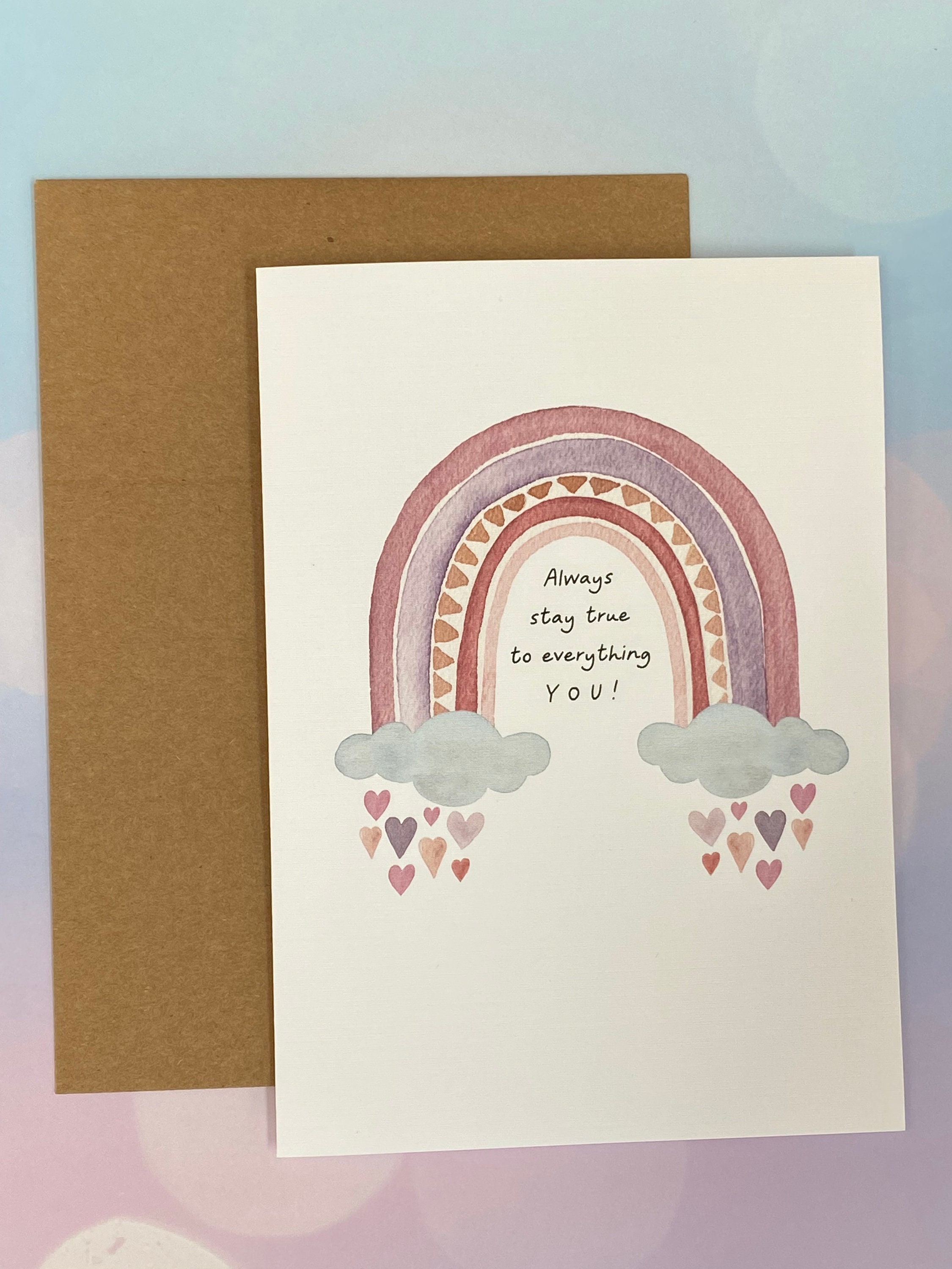 Happy Pride Pride Month Card Pride Rainbow Card LGBTQ Cards | Etsy