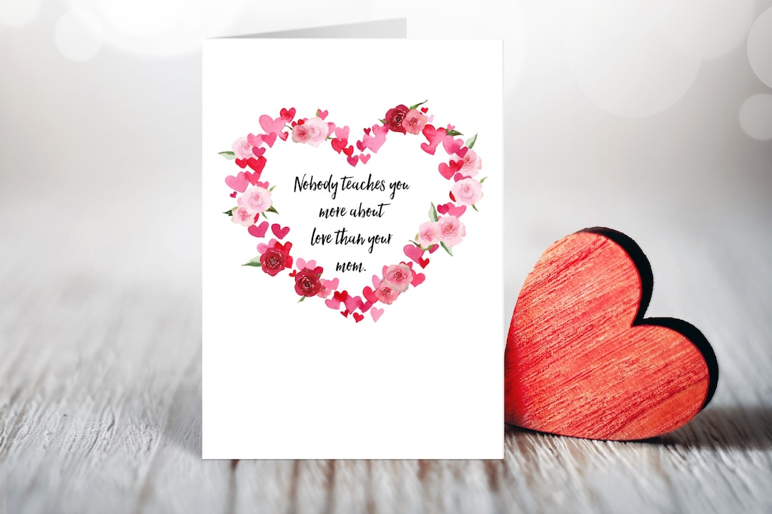 Mom Valentines Day Card, Mother Valentine, to Mom From Son, to Mom From ...