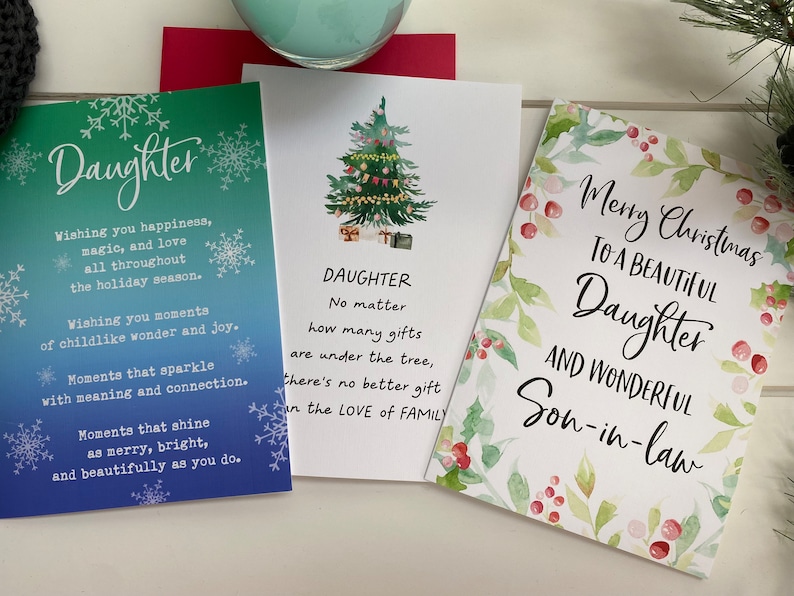 Christmas Card for Daughter Daughter Xmas Card Christmas - Etsy