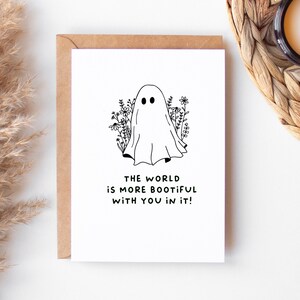 Cute Halloween Card for Girls, Ghost Halloween Card for Daughter, Happy ...