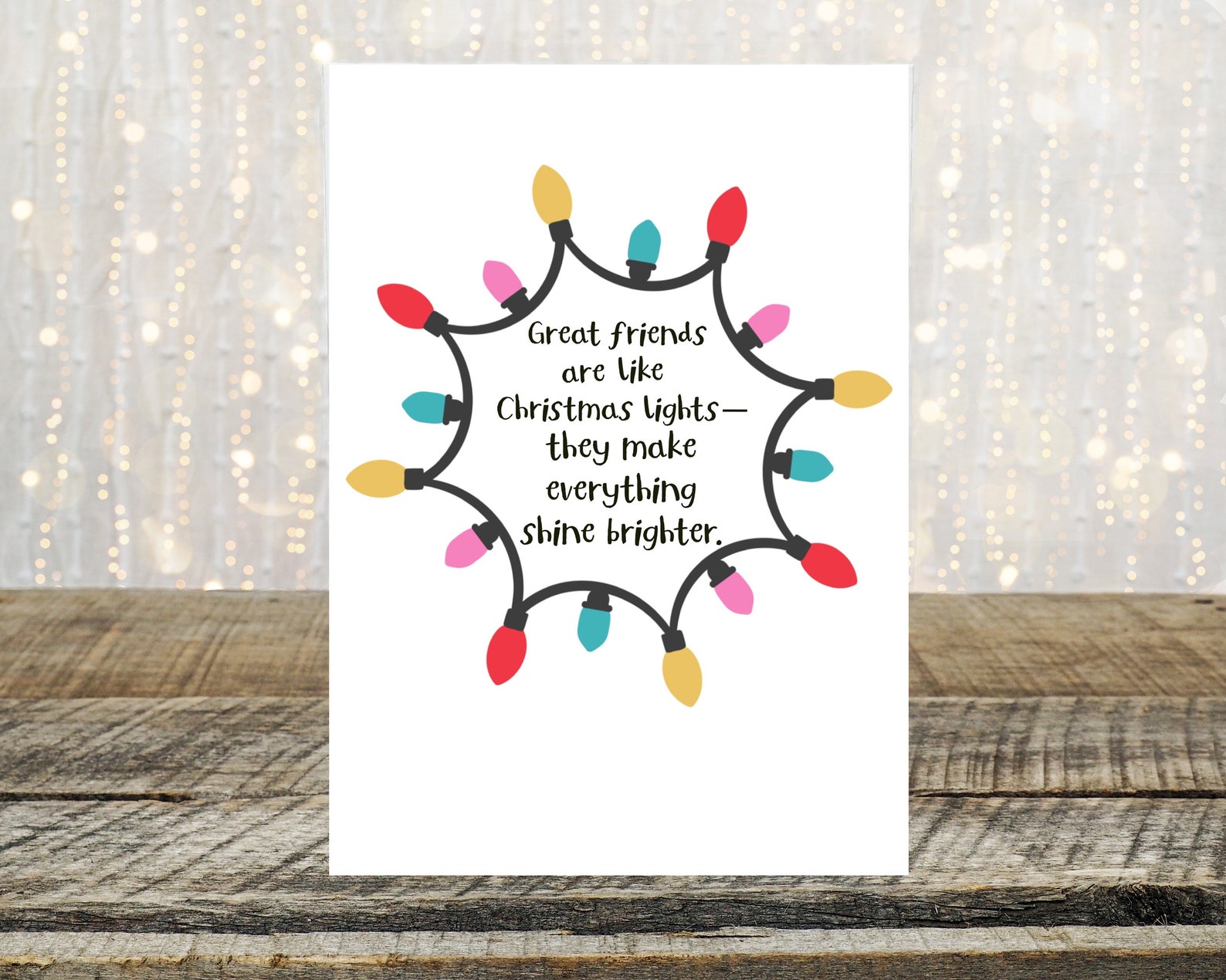 Friend Christmas Card for Best Friend, Cute Friendship Cards, Christmas ...