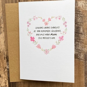 Sympathy Card: First Mother's Day Without Mom, Bereavement Gift - Etsy