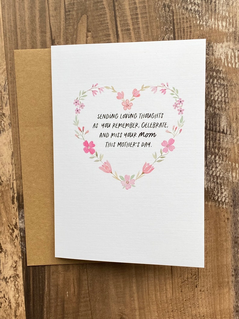 Sympathy Card: First Mother's Day Without Mom, Bereavement Gift - Etsy