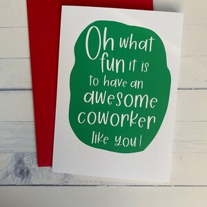 Work Christmas Cards, Fun Coworker Christmas, Work Friend Gift, Secret ...