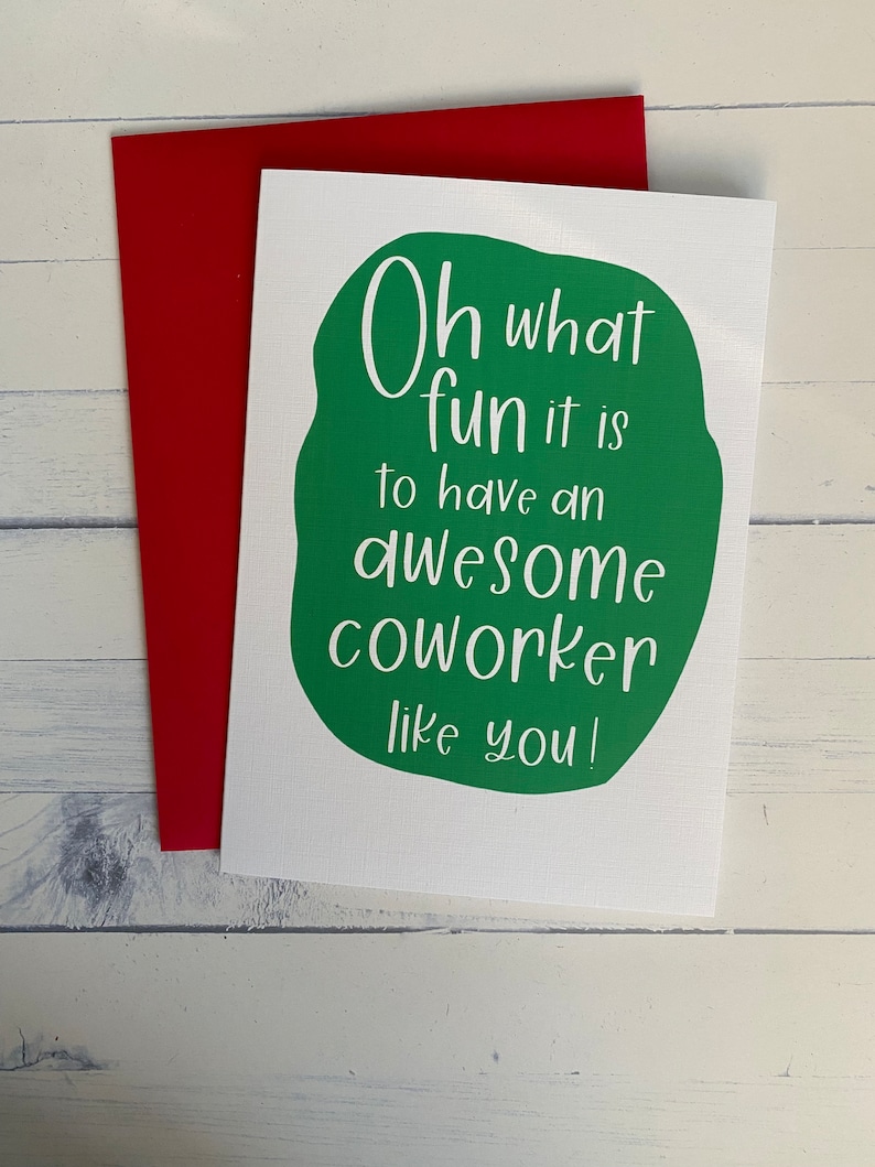 Work Christmas Cards Fun Coworker Christmas Work Friend - Etsy