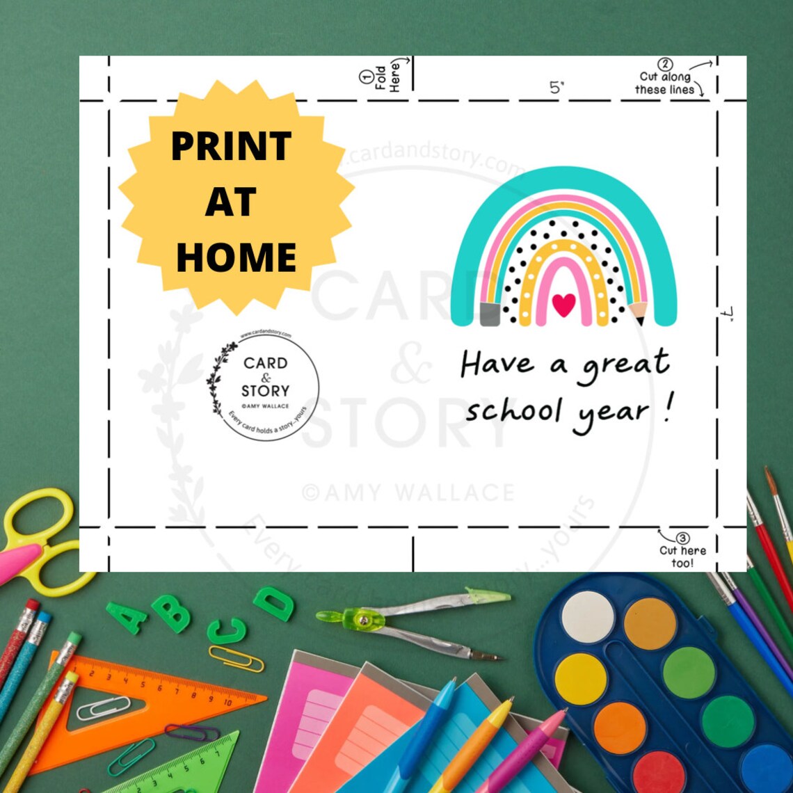 Back to School Card Printable for Kids for Teacher Have a - Etsy