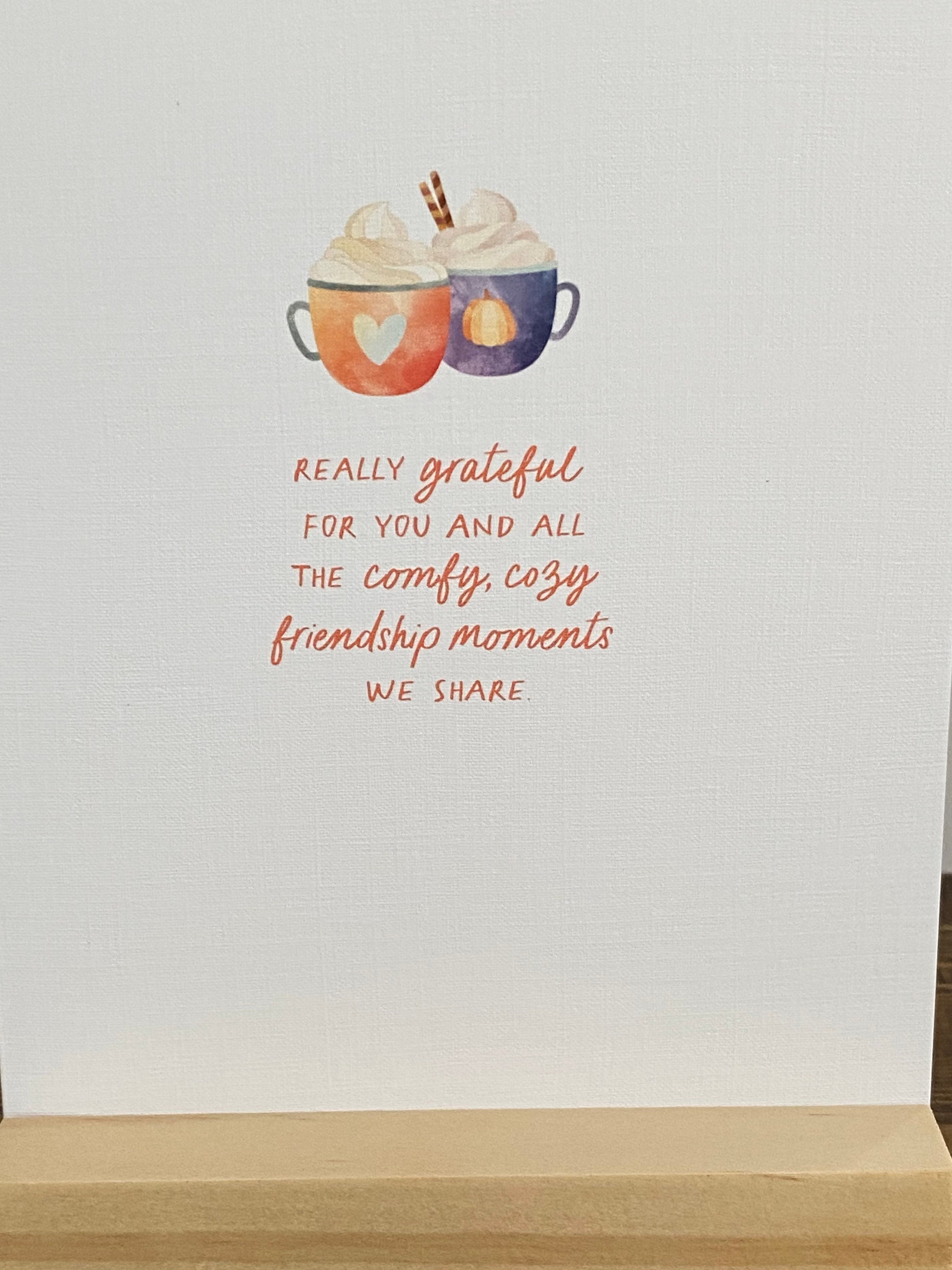 Cozy Fall Friendship Card: Grateful Thanksgiving Wishes - Etsy