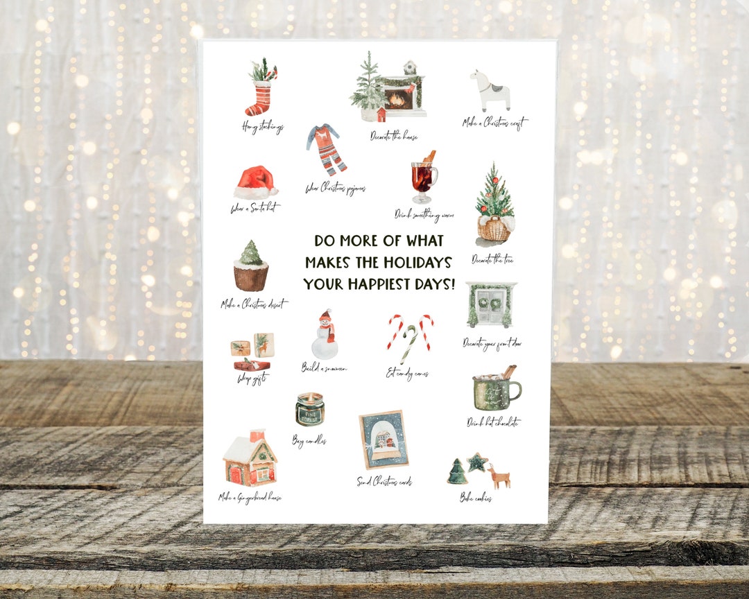 Christmas Card for Friends, for Family, Cute Holiday Card, Across the ...