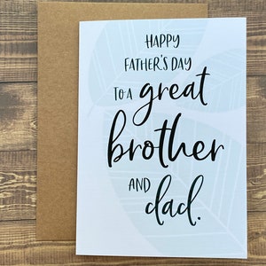 Brother Father's Day Card, Happy Fathers Day Card From Sister, From ...